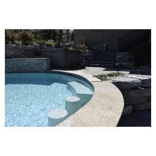 Custom Pool Design - Evans - Transitional - Swimming Pool & Hot Tub ...
