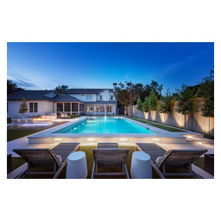 Dallas Inwood Estates Transitional Modern Swimming Pool + Courtyard ...