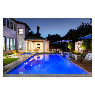 Dallas Linear Pool with Modern Panels - Modern - Pool - Dallas - by ...