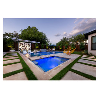 Dallas Linear Pool with Modern Panels - Modern - Pool - Dallas - by ...
