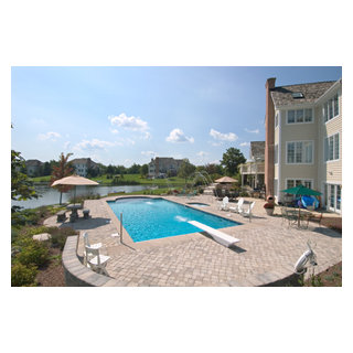 Deer Park, IL Swimming Pool and Hot Tub with Sunshelf - Traditional ...