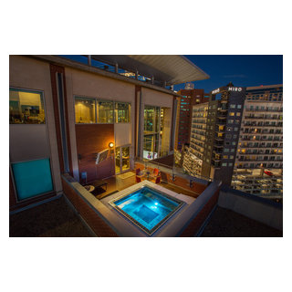 Downtown Dallas High-Rise Rooftop Patio - Contemporary - Swimming Pool ...