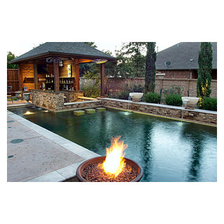 Dry Stack - Custom Swimming Pool - North Richland Hills, TX - Rustic ...