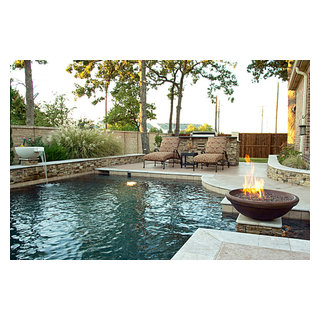 Dry Stack - Custom Swimming Pool - North Richland Hills, TX - Rustic ...