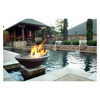 Dry Stack - Custom Swimming Pool - North Richland Hills, TX - Rustic ...