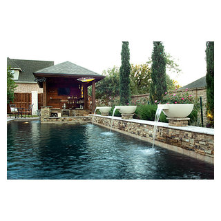 Dry Stack - Custom Swimming Pool - North Richland Hills, TX - Rustic ...