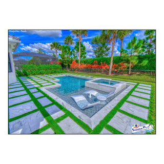 (Dunn) NAPLES, FL Superior Pools Custom Turf & Travertine Deck Pool ...