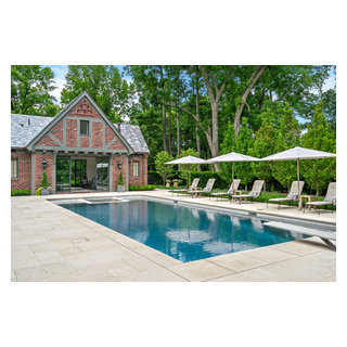 English Garden & Pool House - Traditional - Swimming Pool & Hot Tub ...