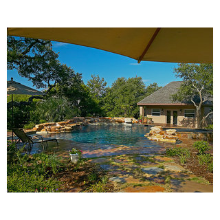 Fair Oaks Ranch, Texas Natural Pool, Spa, Pool House and Pool Deck ...