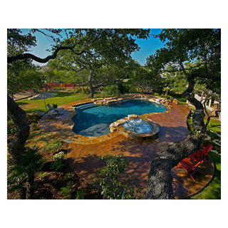 Fair Oaks Ranch, Texas Natural Pool, Spa, Pool House and Pool Deck ...