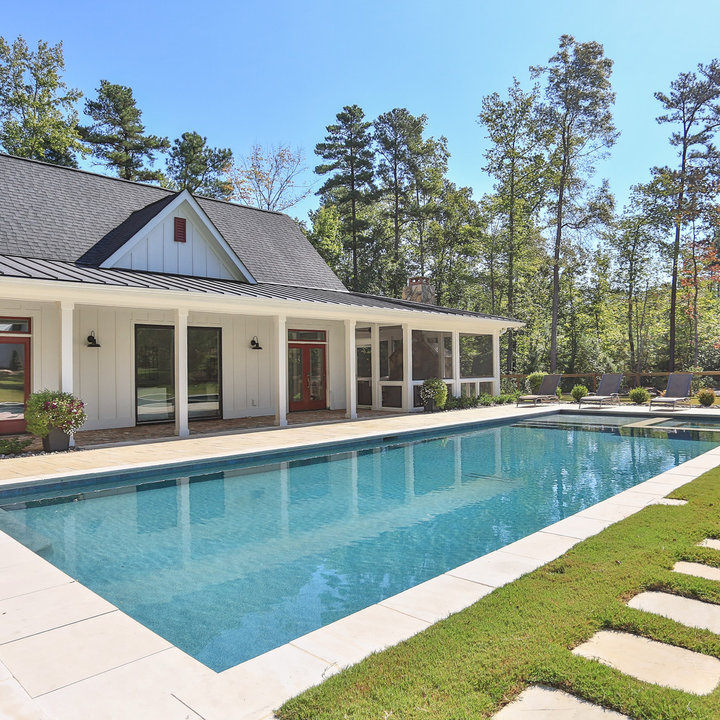 75 Farmhouse Pool House Ideas You'll Love - January, 2025 | Houzz