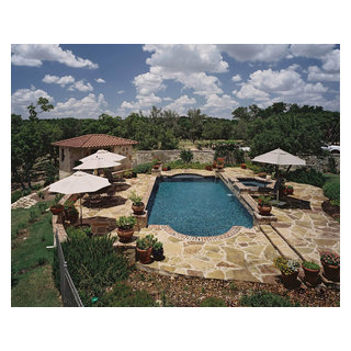 Fredericksburg Classic Rustic Formal Pool/Spa/OutdoorLiving - Pool ...