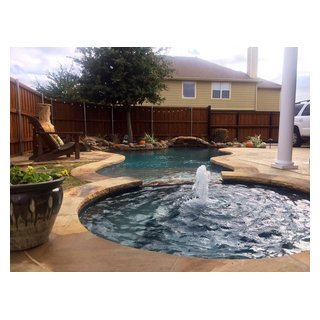 Free-Form Pools - Tropical - Swimming Pool & Hot Tub - Dallas - by Gold ...