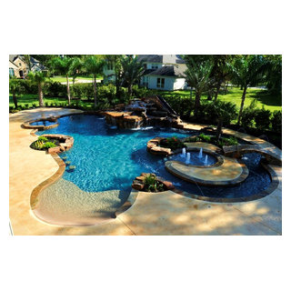 Free Form Pools - Modern - Pool - Houston - by Signature Pools of Texas ...
