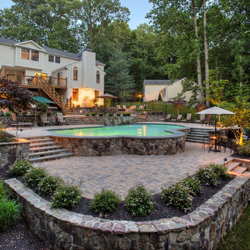 Raised Bond Beam Pool - Photos & Ideas | Houzz