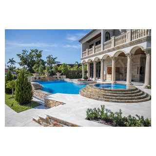 Freeform Pool with Wet Edge Spa in Lighthouse Point, Florida ...