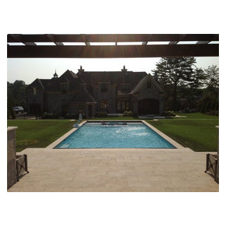French Country Home + Pool - Traditional - Pool - New York - by EKO ...