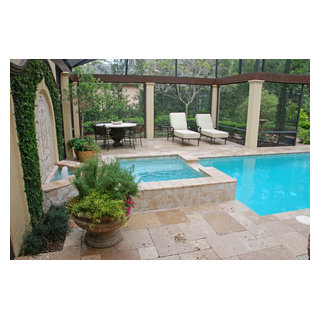 French Country Style Garden - Traditional - Pool - Orlando - by Hortus ...