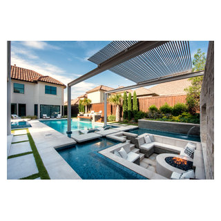 Gerrard Resort Modern - Mediterranean - Pool - Dallas - by Randy Angell ...