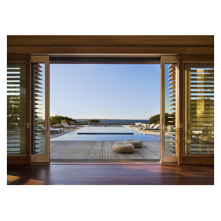 Glass Sliding Doors - Beach Style - Pool - New York - by Ike Kligerman ...