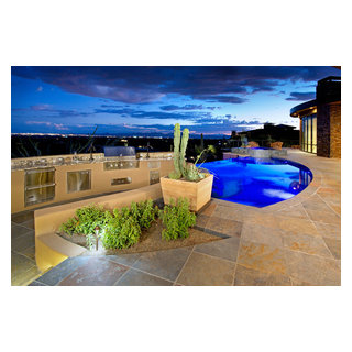 Glass Wall Infinity Edge - Contemporary - Pool - Phoenix - by Pools by ...