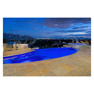 Glass Wall Infinity Edge - Contemporary - Pool - Phoenix - by Pools by ...