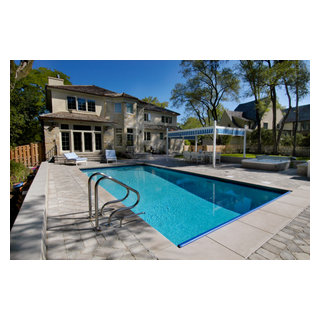 Glencoe, IL Compact Inground Swimming Pool with Automatic Cover ...