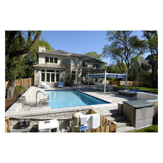 Glencoe, IL Compact Inground Swimming Pool with Automatic Cover ...