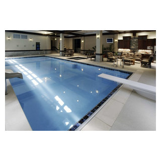 Glencoe, IL Indoor Lap Pool and Hot Tub - Contemporary - Pool - Chicago ...