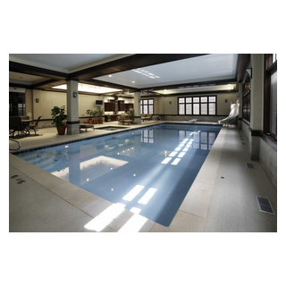 Glencoe, IL Indoor Lap Pool and Hot Tub - Contemporary - Pool - Chicago ...