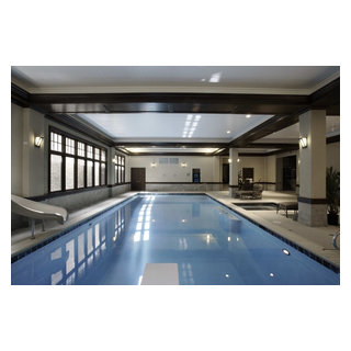 Glencoe, IL Indoor Lap Pool and Hot Tub - Contemporary - Pool - Chicago ...