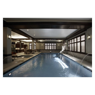 Glencoe, IL Indoor Lap Pool and Hot Tub - Contemporary - Pool - Chicago ...