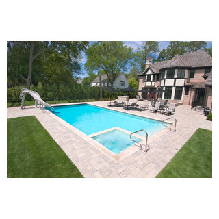 Glencoe, IL Swimming Pool and Interior Hot Tub - Traditional - Pool ...