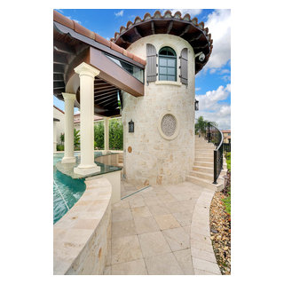 Golden Oak Marceline Transitional Tuscan - Transitional - Pool ...