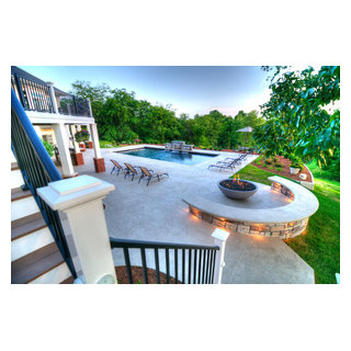 Gorgeous Outdoor Living with Lighted Water Features - Contemporary ...