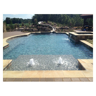 Blue Granite Pebble Sheen - Traditional - Pool - Raleigh - by Vue ...