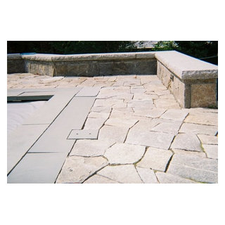 Granite Poolside Patio With Granite Seating - Traditional - Pool ...