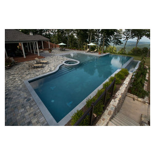 Gray SBN Coping with Vanishing Edge - Modern - Pool - Richmond - by ...