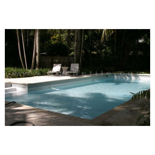Greek Key Swimming Pool Custom Waterline - Traditional - Pool - Miami ...
