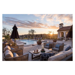 Hilltop Hacienda - Mediterranean - Swimming Pool & Hot Tub - Orange ...