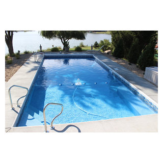 In Ground Vinyl Liner Swimming Pool Installations - Modern - Pool ...