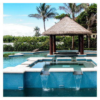 In-Pool Tiki Bar, Florida - Tropical - Pool - Miami - by The Tiki Hut ...