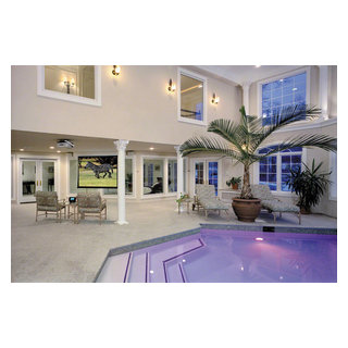 Indoor Lighted Pool With Huge Windows - Klassisch - Pools - New York ...