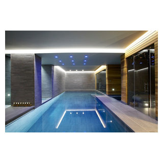 Indoor luxury swimming pool, Surrey - Modern - Pool - New York - by ...