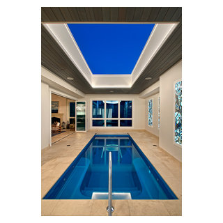 Indoor Pool with retracting skylight in Chicago - Transitional - Pool ...