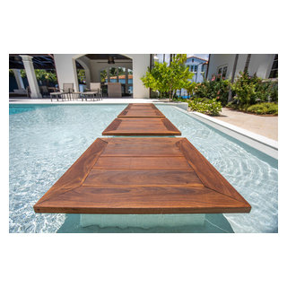 Infinity Edge Pool With Custom Stepping Stones in Miami Beach - Pools ...