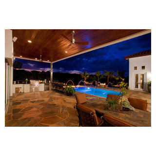 Infinity Edge Pool With Fire Feature - Montagne - Piscine - Austin ...