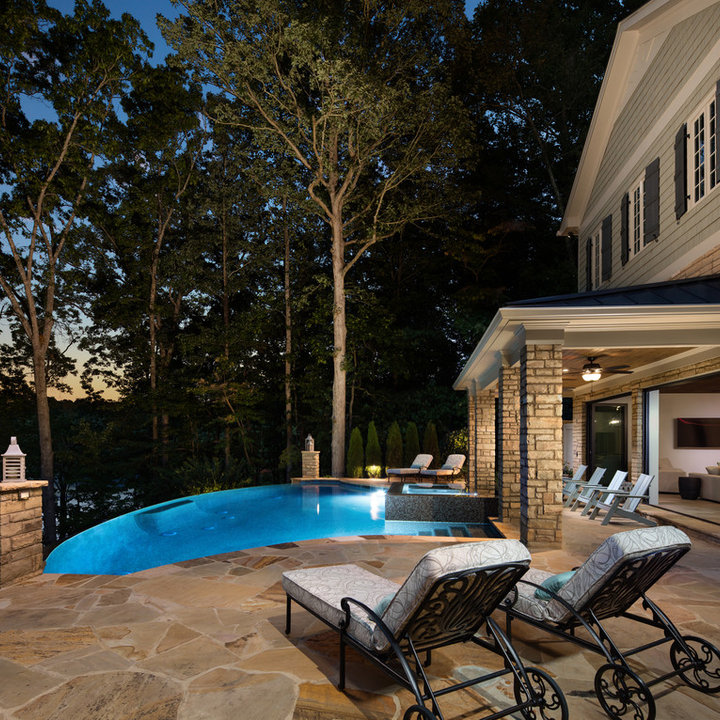 75 Brick Infinity Pool Ideas You'll Love - January, 2024 | Houzz