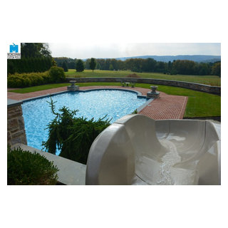 Infinity edge pool with underground grotto - Contemporary - Pool ...