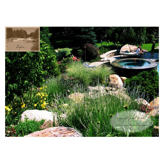 Infinity Edge Spa & Lush Landscaping - Traditional - Pool - New York ...